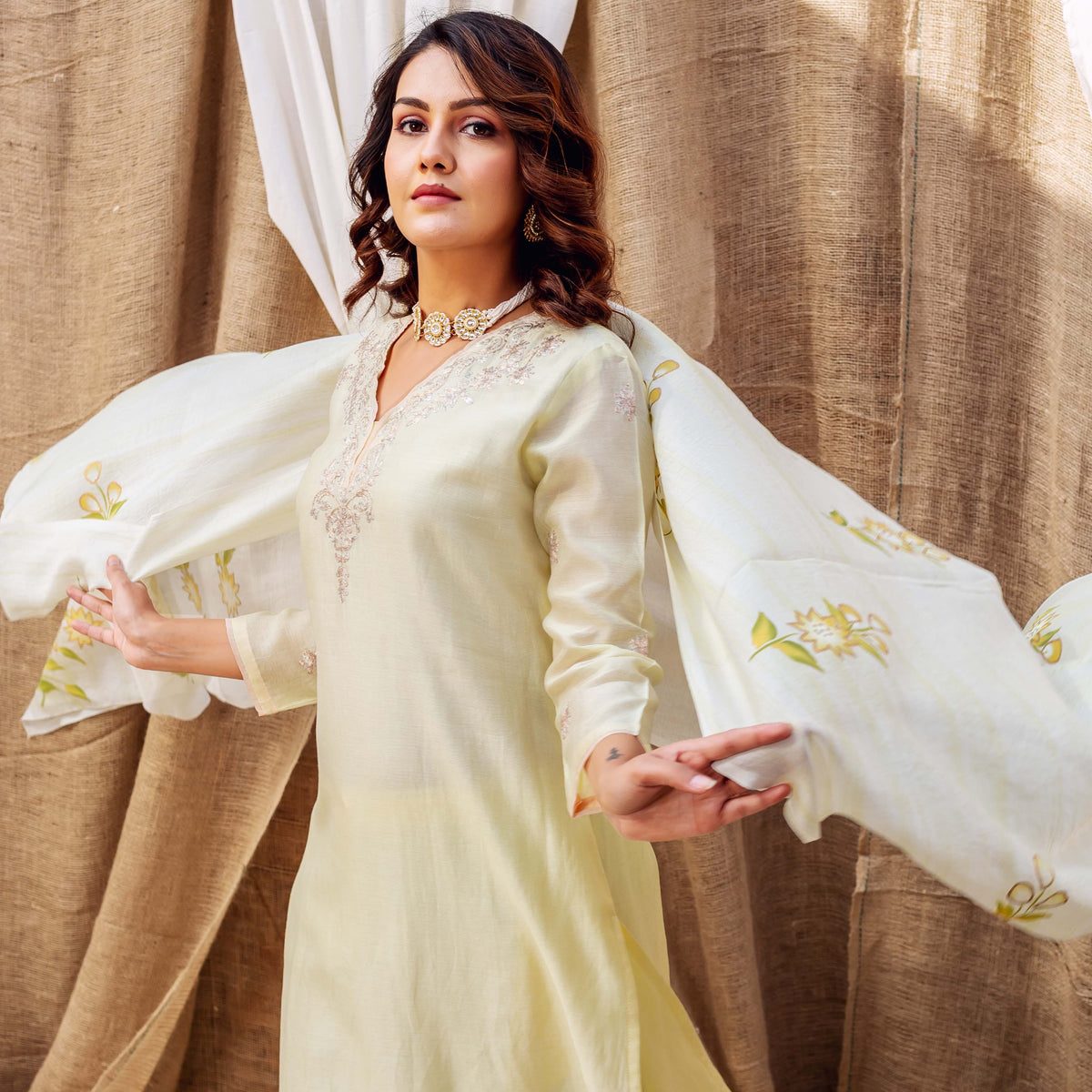 Yellow Radiance Pittan Work Kurta – MISSPRINT